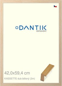 DANTIK rámeček 42x59,4 | KASSETTE dub bělený (Plexi Čiré)
