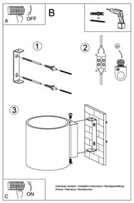 Sollux SL.0566 - Nástěnné svítidlo ORBIS 1 1xG9/40W/230V antracit
