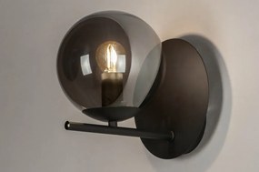 Nástěnné designové skleněné svítidlo Gionna Nero