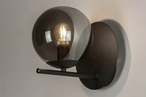 Nástěnné designové skleněné svítidlo Gionna Nero
