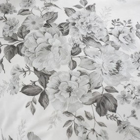 Šedé povlečení na dvoulůžko 200x200 cm Elinda Floral – Catherine Lansfield