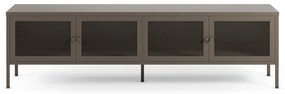 Šedý kovový TV stolek 160x50x35 cm Fayna – Marckeric