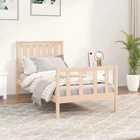 vidaXL Rám postele s čelem 100 x 200 cm masivní borové dřevo [3188198] Barva: Přírodní