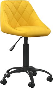 Jídelní židle hořčicově žlutá samet 335367