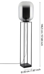 Eglo 39989 - Stojací lampa BULCIAGO 1xE27/40W/230V kouřová