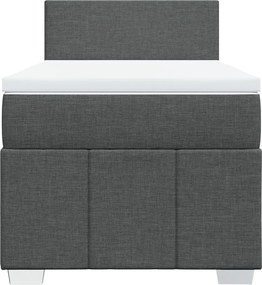 Box spring postel s matrací tmavě šedá 80 x 200 cm textil 3289189