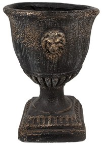 Granitový antik dekorativní květináč s hlavou lva - Ø 31*41 cm