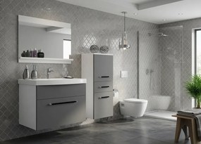 Koupelnový nábytek Belini šedý mat + umyvadlo + zrcadlo  ROD M 2/0/W/SR/0/ZW