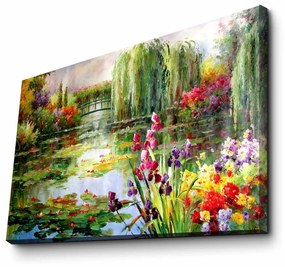 Nástěnný obraz na plátně Impressionist Garden, 70 x 45 cm