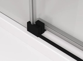 Sanswiss CADURA CAS2 posuvné sprchové dveře 120 cm Šířka: 1200 mm, Profil: Černá, Sklo: Hladké čiré