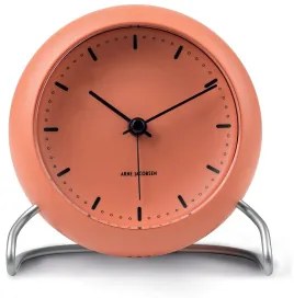 Stolní hodiny s budíkem City Hall Orange 11 cm Arne Jacobsen Clocks