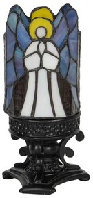 Vitrážová stolní lampa Tiffany Ange – 14x21 cm