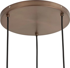 Designové závěsné svítidlo tmavě bronzové se 3 světly - Ard