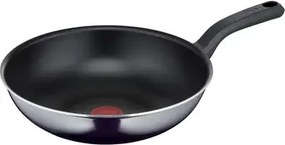 Tefal Resist D52619 černá / Pánev wok / 28 cm / hliník