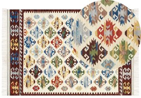 Vlněný kelimový koberec 160 x 230 cm vícebarevný AKNALICH Beliani