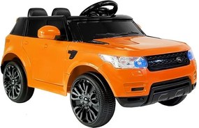LEAN CARS Elektrické autíčko HL1638 pro děti LED MP3 ovladač oranžové