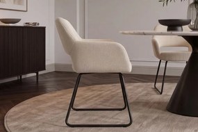 Designová jídelní židle Derrick béžový manšestr