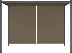 Zahradní altán se zatahovací střechou 3 x 3 m taupe 180 g/m² 312225