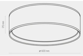 Stropní svítidlo BILBAO 4xE27/15W/230V pr. 60 cm černá/zlatá