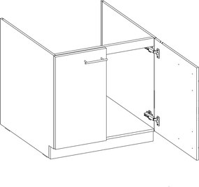 Levná kuchyňská linka EKO WHITE | 220 cm | bílá mat