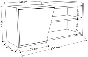 Botník Fiona Oak and Anthracite