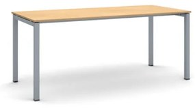 Stůl PRIMO SQUARE se šedostříbrnou podnoží 1800 x 800 x 750 mm, třešeň