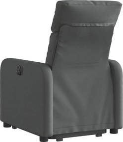 Zvedací polohovací křeslo tmavě šedé textil 3206700