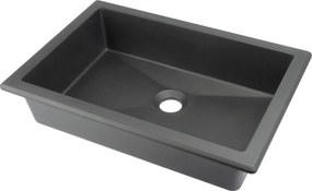 Deante Correo, granitové umyvadlo 500x350x140 mm, antracitová metalíza, DEA-CQR_TU5U