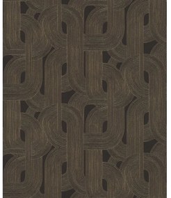 Vliesová tapeta geometrická - zlatá, černá 868104 / Tapety na zeď Symphony (0,53 x 10,05 m) Rasch