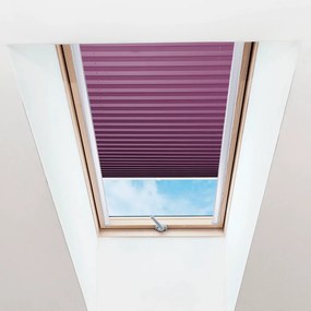 Roleta Plisé na střešní okna, Průsvitná, Fialová, P 016 , 20 x 80 cm
