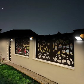 Exteriérové ​​solární nástěnné LED svítidlo Butterfly, 1x LED 3,2w, bílá, pohybový senzor