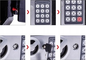 RETOO Elektronický trezor s PIN kódem Retoo E058 - černý