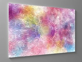 Obraz pozitivní pastelová mandala Rozměr: 100 x 65 cm