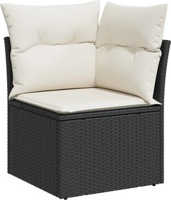 Sada zahradních pohovek 9 ks Černá polyratan 3363060