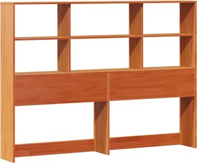 Postel s knihovnou bez matrace 140 x 190 cm masivní borovice 3323001