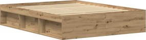 Rám postele bez matrace Řemeslnický dub Dřevěné konstrukce 3329313