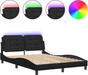 Rám postele s LED bez matrace Zadar černý 140 x 200 cm 3214110
