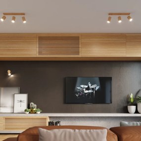 Sollux Lighting Stropní svítidlo BERG 2 přírodní dřevo