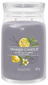 Yankee Candle Signature svíčka velká Black Tea & Lemon, 567g