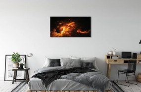 Obrazy na plátně ohnivý drak 120x60 cm
