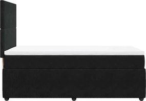 Box spring postel s matrací černá 100x200 cm samet 3294558
