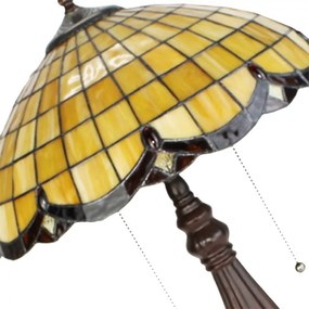 Stolní lampa Tiffany Beatrix žlutá – 41x57 cm