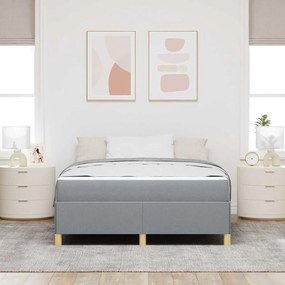 Rám postele Světle šedá 160 x 200 cm textil 3398948