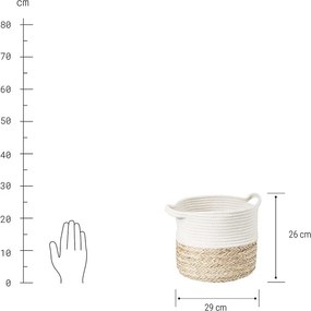 COTTON BRAID Úložný koš z mořské trávy M