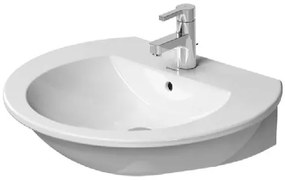 Duravit Darling New - Umyvadlo 650x550 mm, s 1 otvorem pro baterii, s WonderGliss, alpská bílá 2621650000