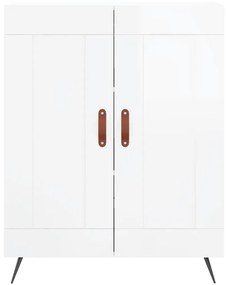 Skříň highboard lesklá bílá 69,5 x 34 x 180 cm kompozitní dřevo,  3195765