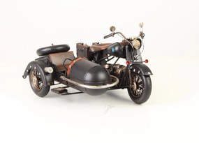 Plechový model - Motocykl se postranním vozíkem