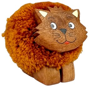 2Kids Toys Dřevěná figurka XL pompon Kočka