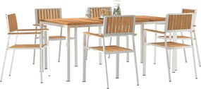 Zahradní jídelní sada 7 ks 180 x 90 x 75 cm 3334802