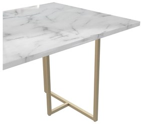 Jídelní stůl s deskou v dekoru mramoru 90x160 cm Astor – CosmoLiving by Cosmopolitan